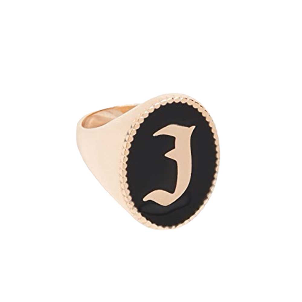 gothic letter ring